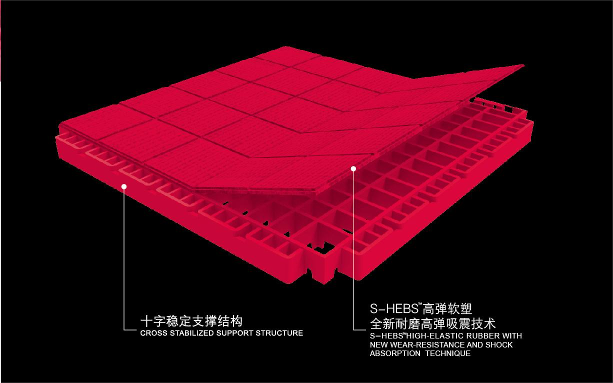 SHEBS 3D Relief Basketball Court